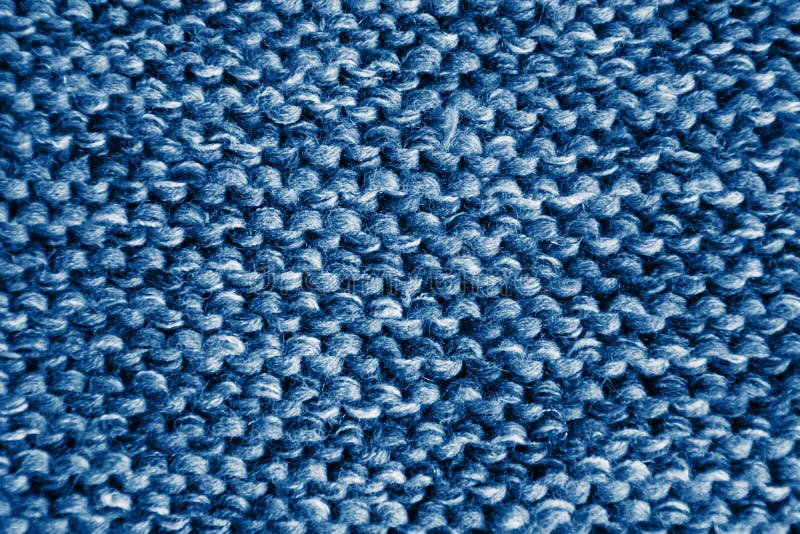 Classic Blue Knitting Wool Texture Background. Texture in Trendy Color ...