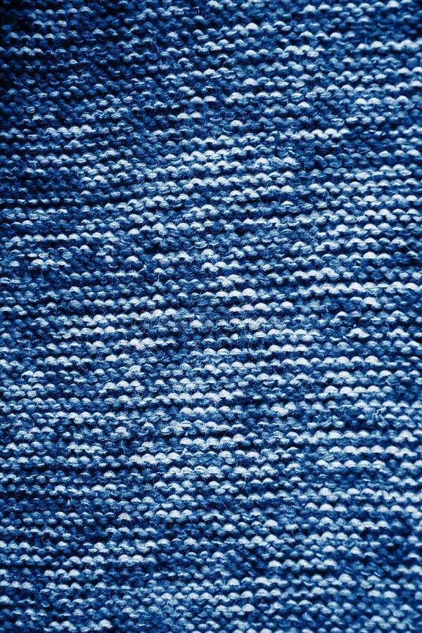 Classic Blue Knitting Wool Texture Background. Texture in Trendy Color ...