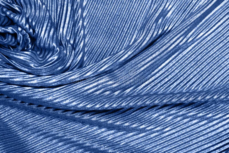 Classic Blue Metallic Colored Fabric Texture. Concept of Color of 2020 ...