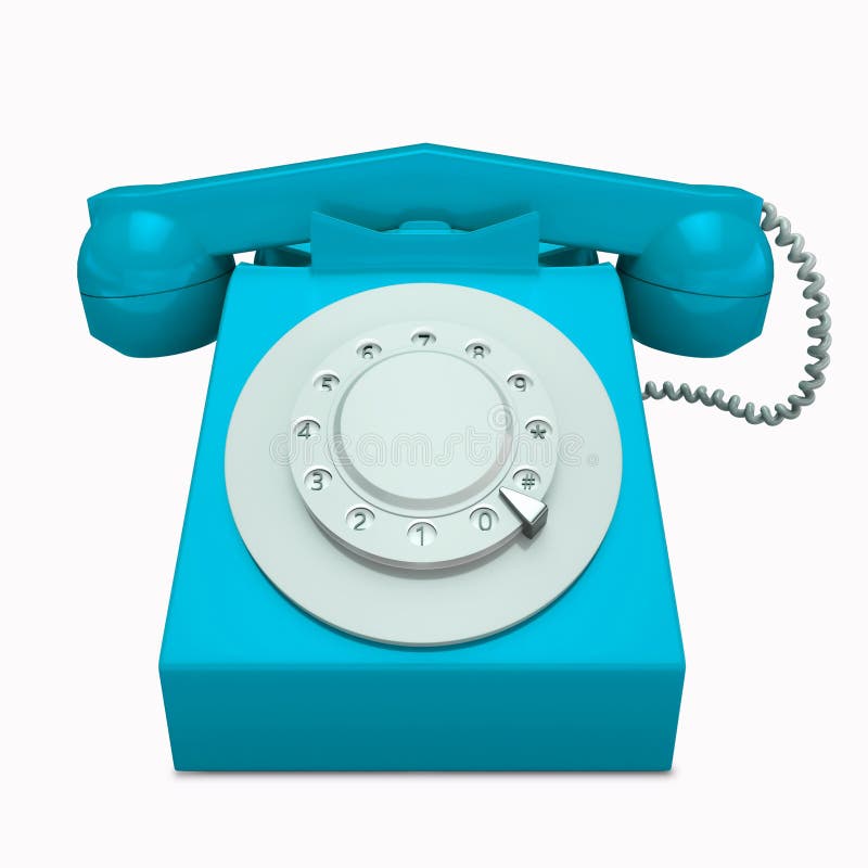 Classic blue phone stock illustration. Illustration of call - 66823086