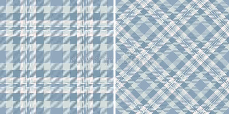 Classic Blue Plaid Patterns. Seamless Tartan Designs Stock Illustration ...