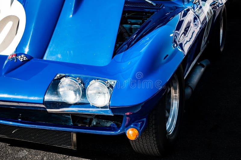A classic blue racing car editorial photo. Image of amazing - 119786651