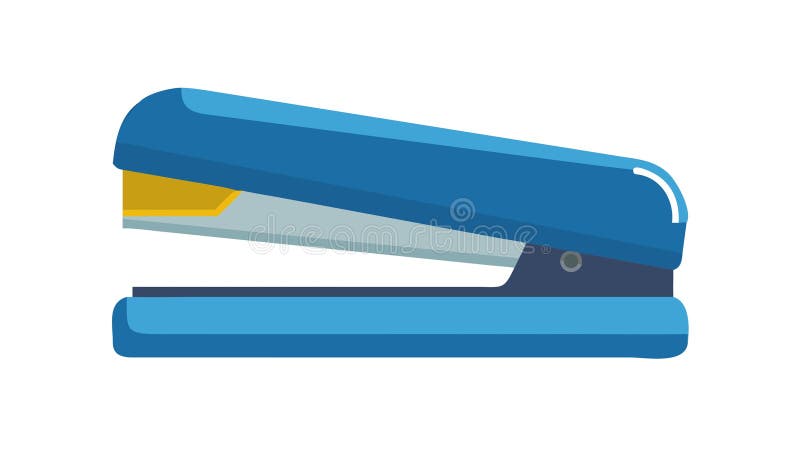 Classic Blue Stapler, Office Tool Illustration, Vector Design ...