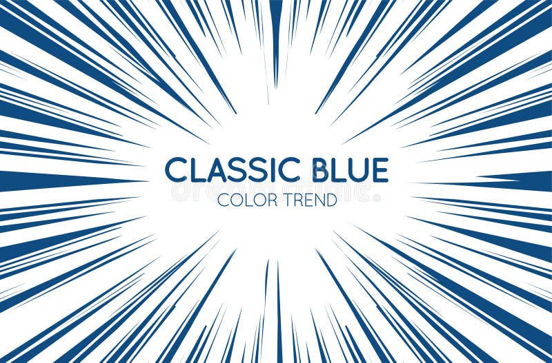 Classic Blue Trendy Color Sun Rays or Explosion Boom for Comic Books ...