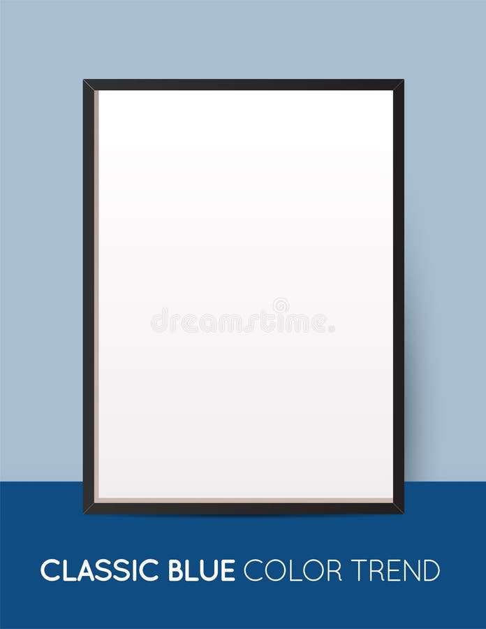 Classic Blue Trendy Color Vertical Collage Layout Template. Frames for ...