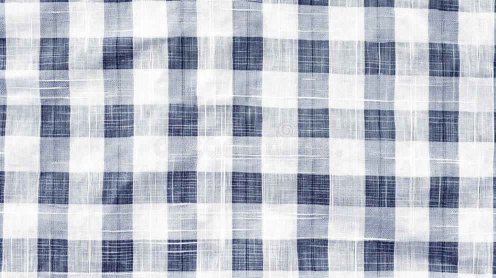 Classic Blue and White Checkered Fabric Pattern with a Timeless, Cozy ...