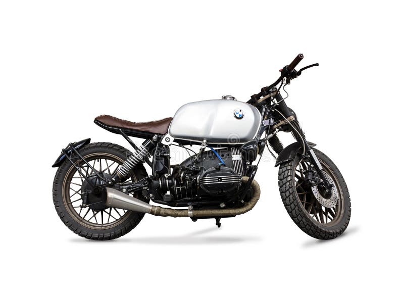 Classic BMW R45 Isolated on White Editorial Photo - Image of bike, cafe ...