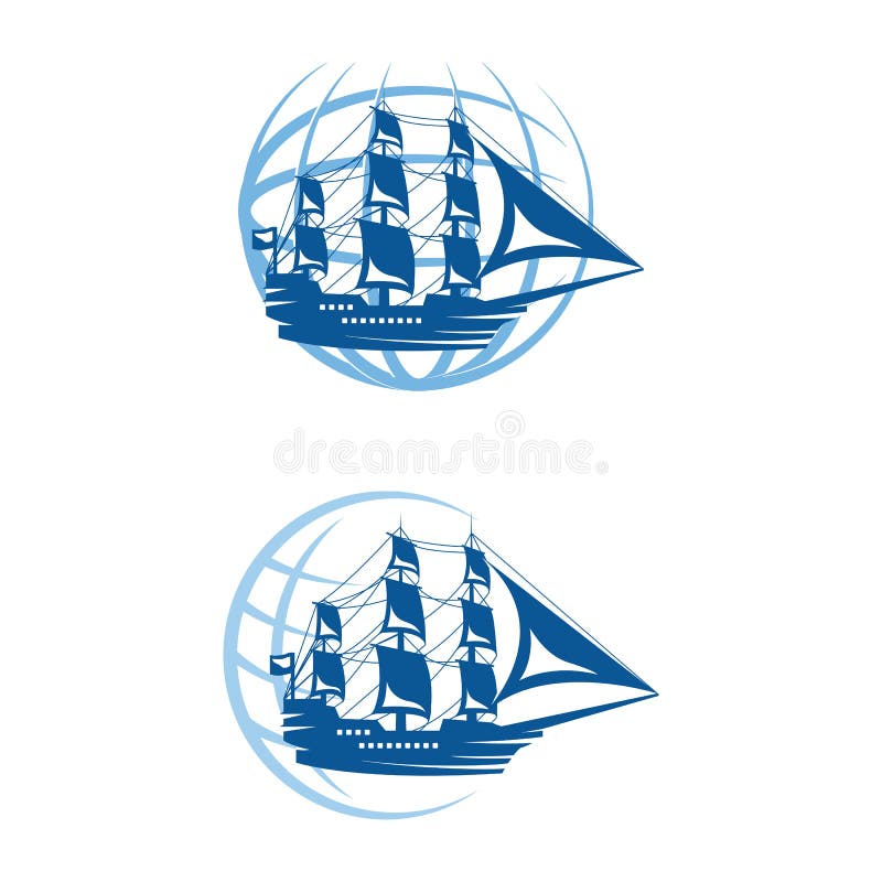 Classic Boat Logo Stock Vector Stock Vector - Illustration of logo ...