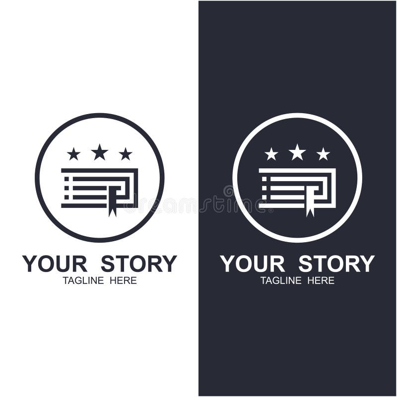 Classic Book Story Logo Inspiration Stock Vector - Illustration of ...