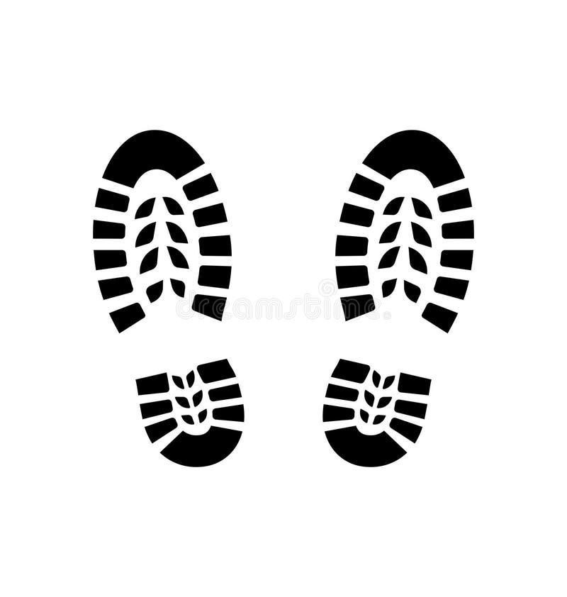 Tread Footprints Stock Illustrations – 383 Tread Footprints Stock ...