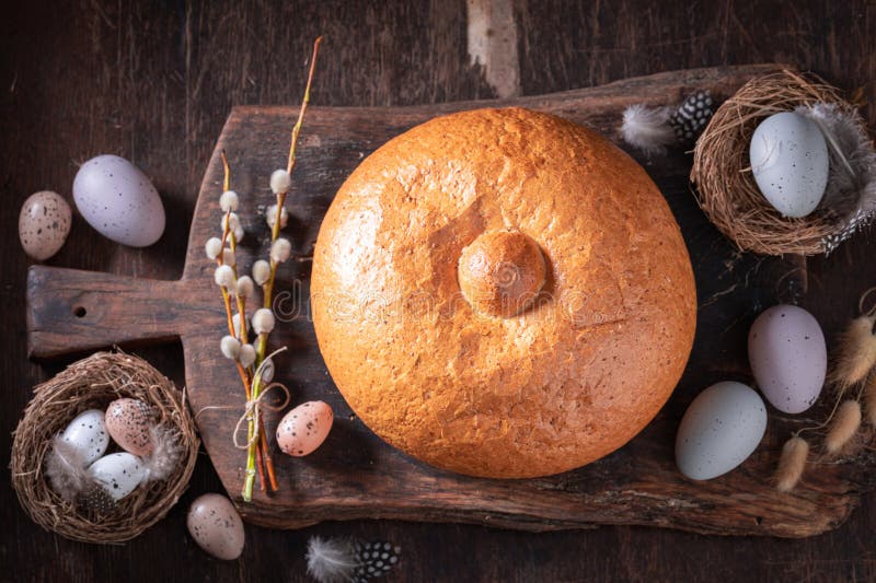 Classic Bread As Eatable Bowl for Easter Soup Stock Photo - Image of ...