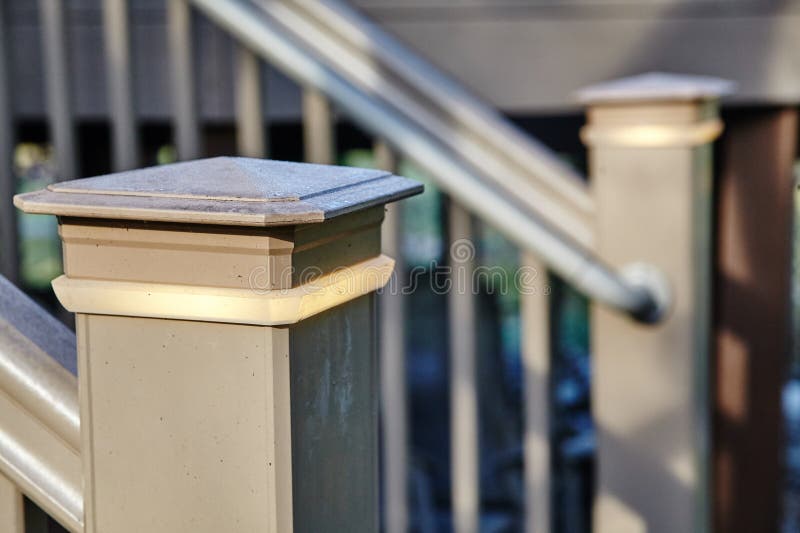 Classic Bridge Railing and Stone-Capped Post Detail, Soft Focus ...