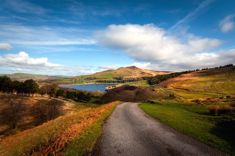 Classic British Countryside Landscape Sky Lake and Stock Image - Image ...