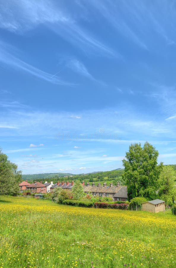 Classic British Landscape at the Peak District Near Manchester Stock ...