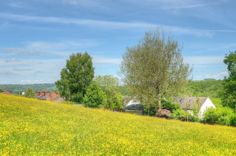 Classic British Landscape at the Peak District Near Manchester Stock ...