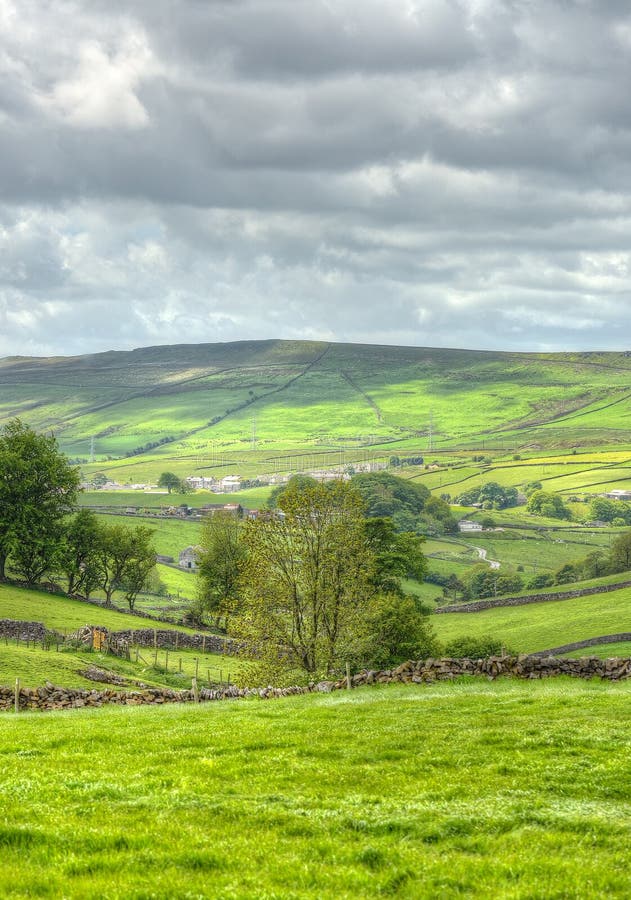 Classic British Landscape at the Peak District Near Manchester Stock ...