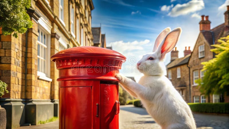 Classic British Postbox in Action a Royal MailInspired Street Scene ...