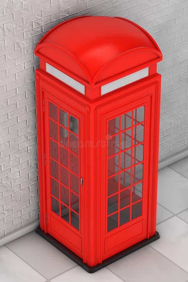 Classic British Red Phone Booth. 3d Rendering Stock Illustration ...
