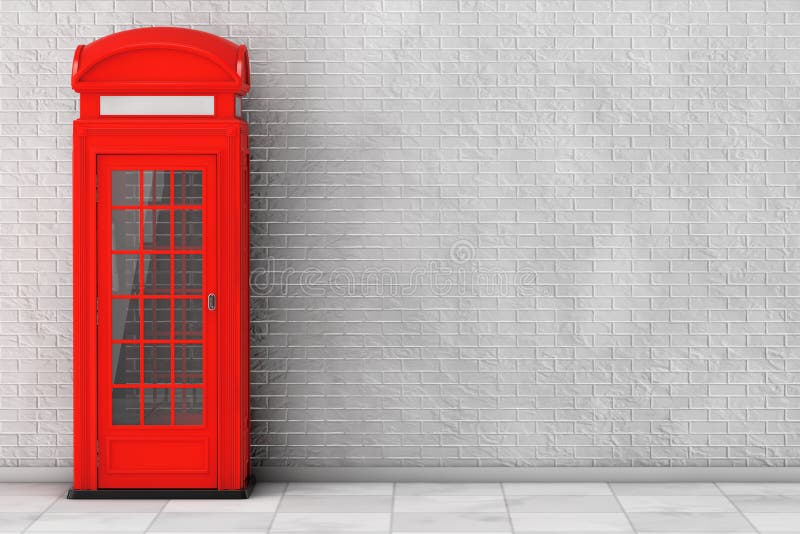 Classic British Red Phone Booth. 3d Rendering Stock Illustration ...