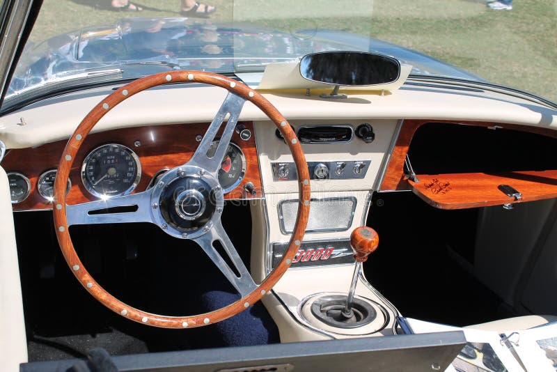 Classic British Roadster Interior Editorial Photography - Image of ...