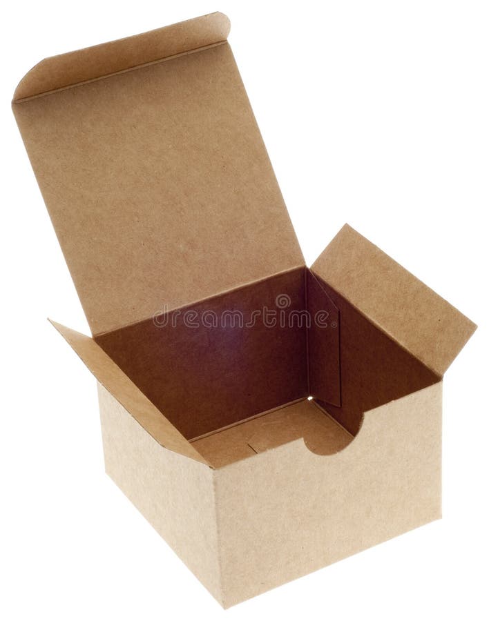 Classic Brown Box Unassembled Stock Photo - Image of flat, container ...