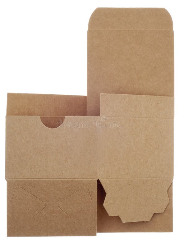 Classic Brown Box Unassembled Stock Photo - Image of flat, container ...