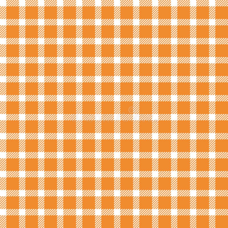Orange Buffalo Plaid Seamless Pattern Stock Vector - Illustration of ...