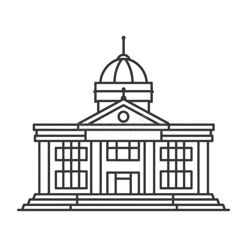 Classic Building Architectural Design Illustration Stock Vector ...