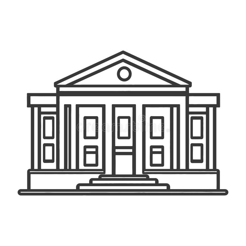 Classic Building Icon stock vector. Illustration of structure - 369931493