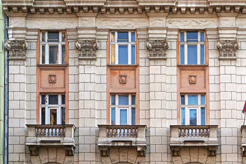 Classic building stock image. Image of exterior, balconies - 57152273