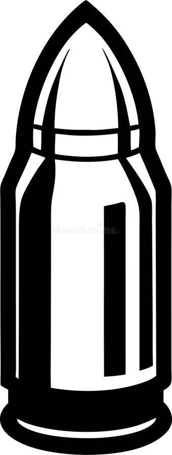 Classic Bullet Silhouette Vector for Weapon Lovers Stock Vector ...