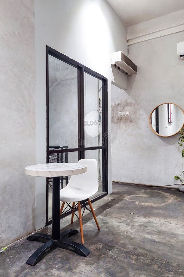 The Classic Cafe Interior Looks Like Tables and Chairs Stock Image ...