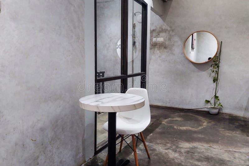 The Classic Cafe Interior Looks Like Tables and Chairs Stock Image ...