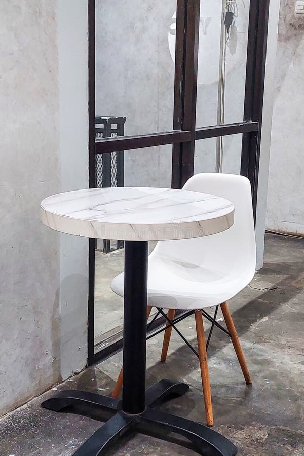 The Classic Cafe Interior Looks Like Tables and Chairs Stock Photo ...