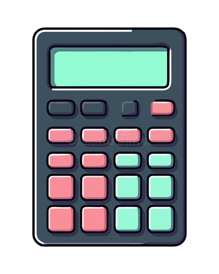 Classic Calculator Math Tech Icon Stock Vector - Illustration of ...