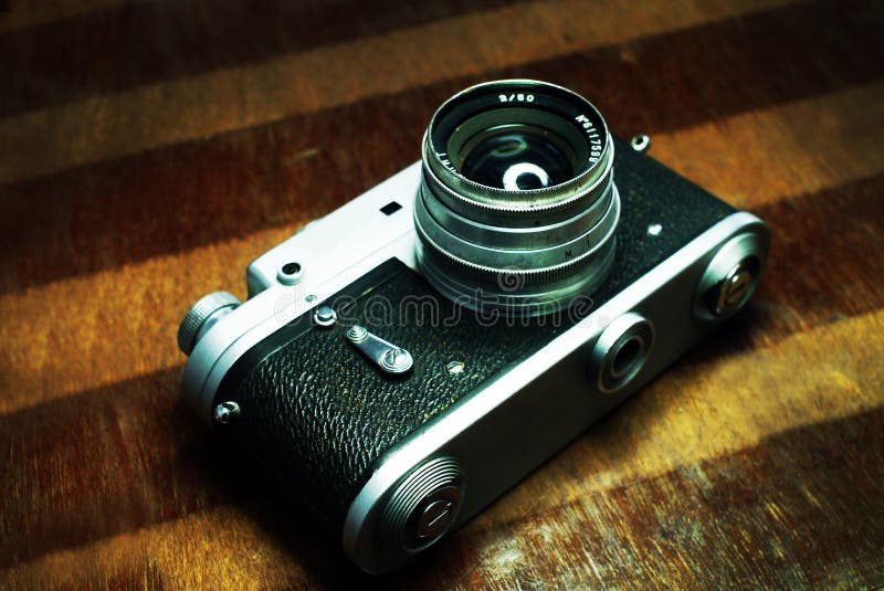 Classic Box Camera with Flash Stock Photo - Image of black, flash: 33343522