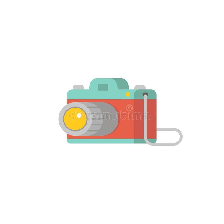 Classic Camera Icon, Flat Design Vector Illustration Stock Vector ...