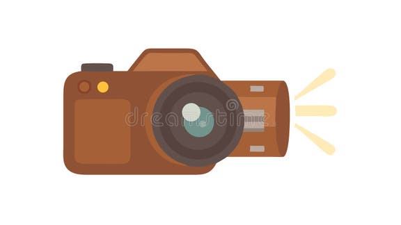 Classic Camera Icon Front View for Photography and Media, Vector Design ...