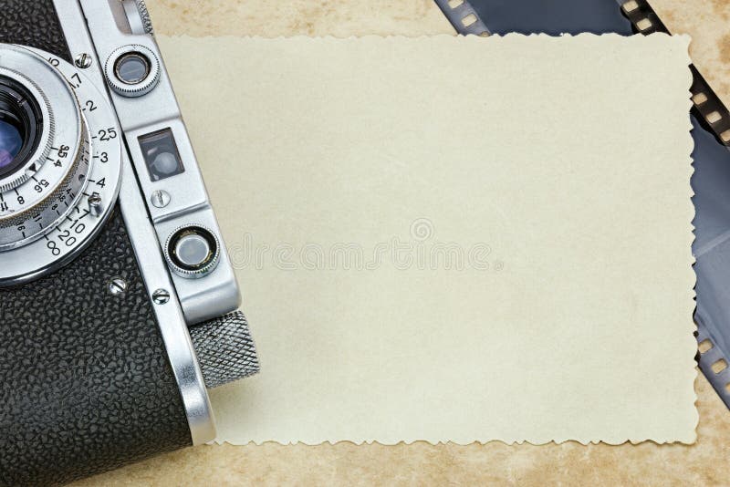 Classic Camera, Negative Films and Old Photos Stock Photo - Image of ...