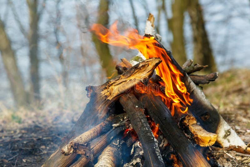 Classic camping campfire stock image. Image of heat, burn - 70381917