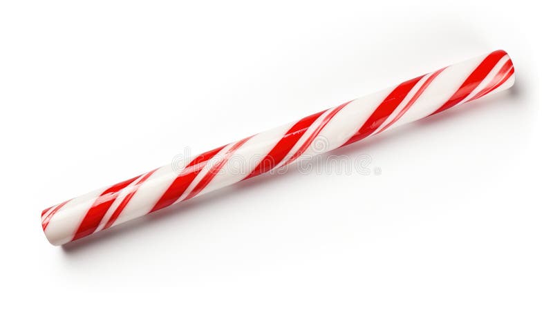 A Classic Candy Cane with Vibrant Red and White Stripes Stock ...