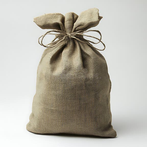 Classic Canvas Money Bag with Drawstring for Secure Storage. Stock ...