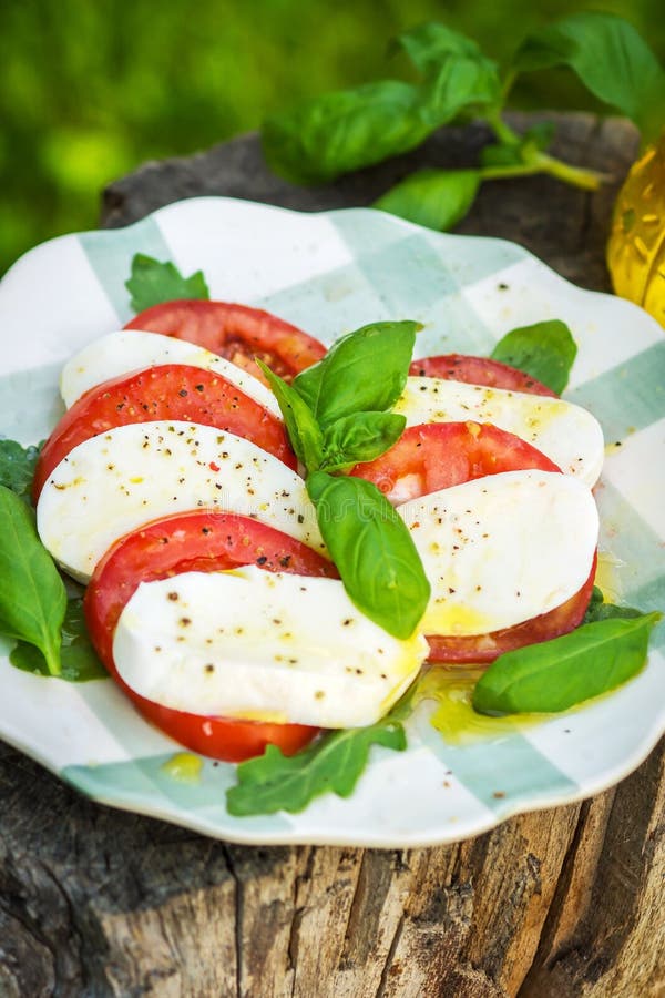 Classic Caprese Salad stock photo. Image of colorful - 74853400