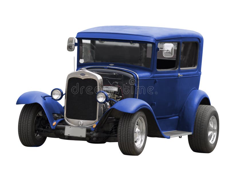 Blue Classic Car stock image. Image of expensive, reflective - 5879061
