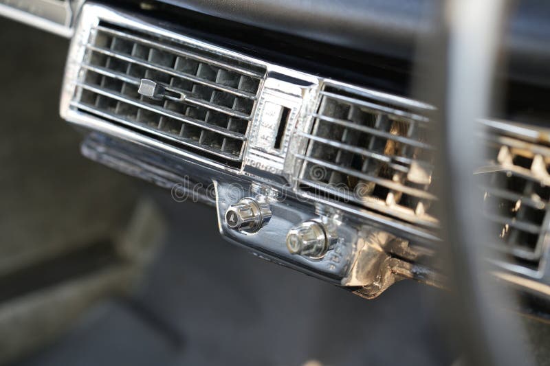 Classic Car Air Vents are Captured in Close Up, Focusing on Their ...