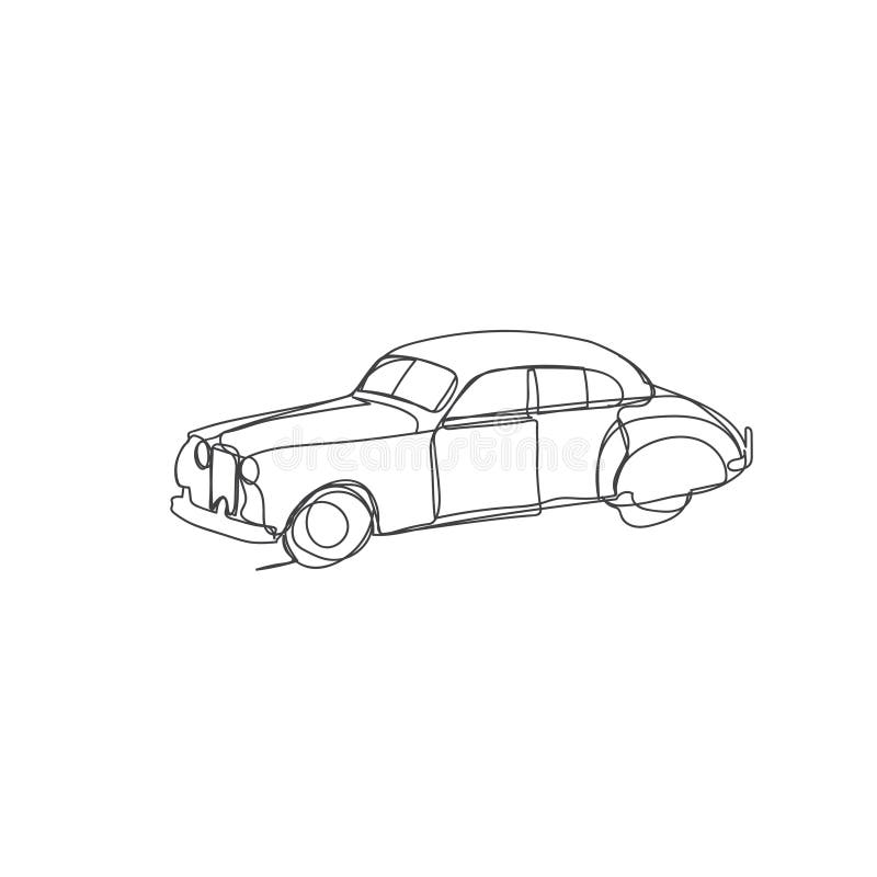 Car Continuous Line Drawing Stock Illustrations – 785 Car Continuous ...