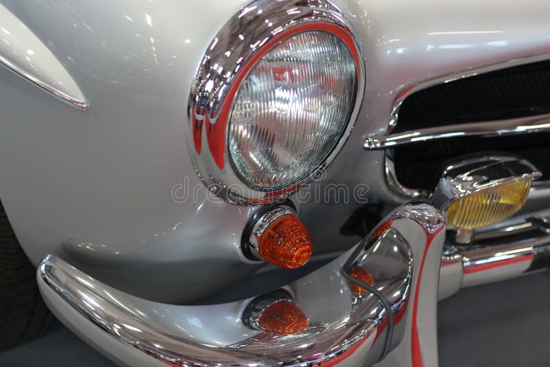 Classic shiny car details stock image. Image of frontal - 39046301