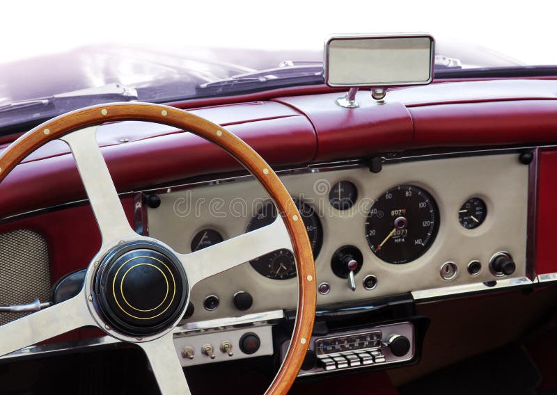 Vintage Bentley dashboard stock image. Image of lever - 10858781