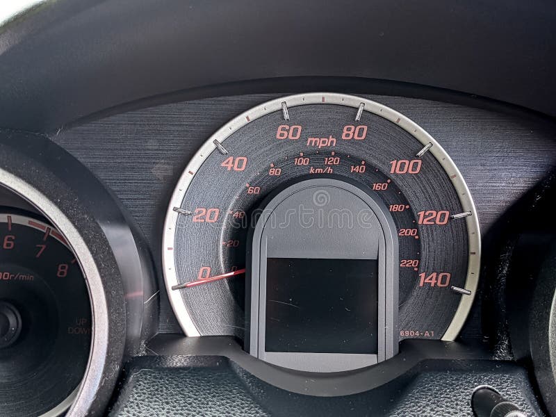 Classic Car Dashboard with Speedometer and Rpm Gauge Stock Image ...