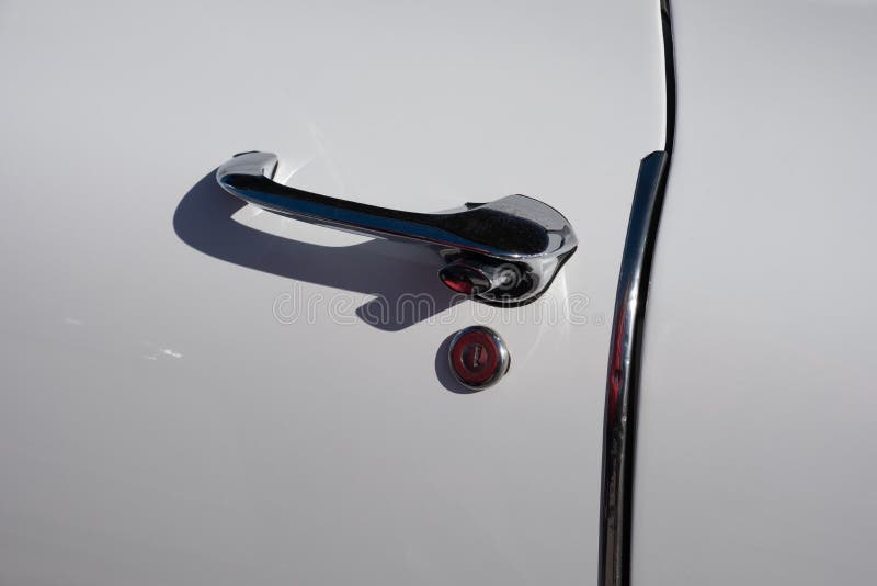 Classic car door handle stock image. Image of cars, automobile - 170696307